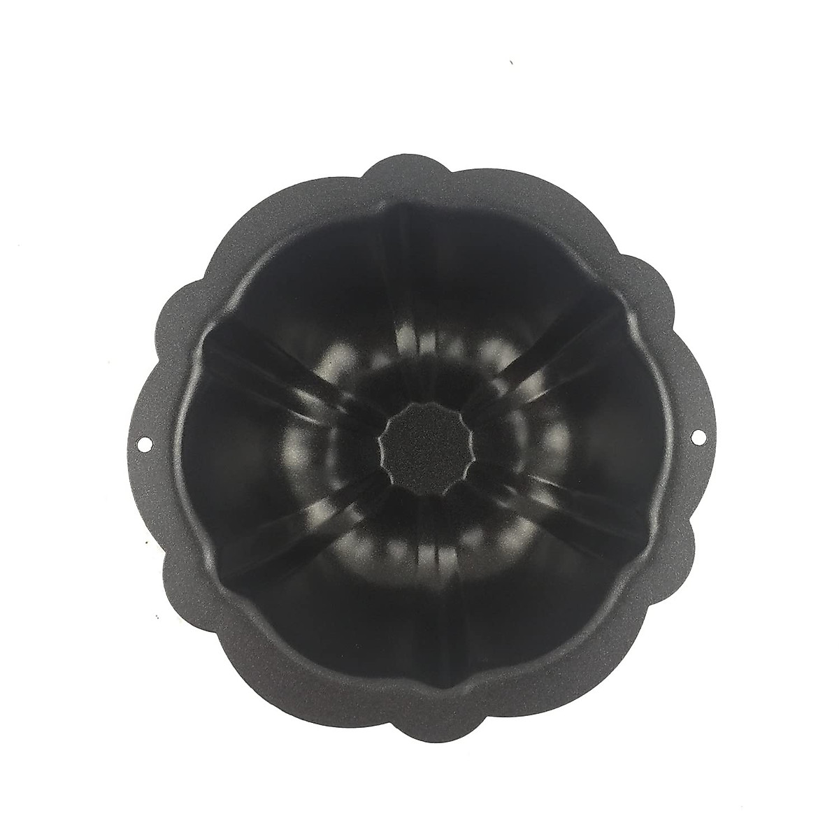 LoveDeal 4 Inch Nonstick Mini Bundt Cake Pan, Set of 4 for Baking, Carbon Steel Fluted Cake Pans, Metal Round Pumpkin Shaped Cake Mould for Cupcake, Muffin, Brownie, Pudding - Black