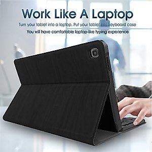 REAL-EAGLE Galaxy Tab A7 Lite 8.7 2021 Backlit Keyboard Case (SM-T220/T225), 7 Color Backlights Detachable Wireless Keyboard Protective Case Cover for Samsung Galaxy Tab A7 Lite 8.7 Inch, Black