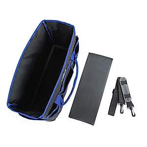 JJRING Large Multi-Functional Carrying Bag, 600D Nylon Artist Tote Bag with 16 Pockets Caddy for Art, Craft, Sewing, Make-up or School, Medical, Office Supplies Organizer, Blue