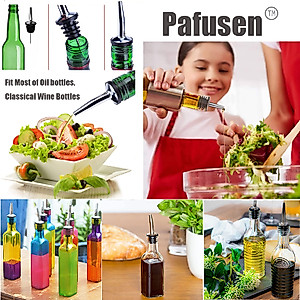 Pafusen 12 Pack Pour Spouts for Liquor Bottles, Liquor Pour Stainless Steel Classic Bottle Speed Pourers with Tapered Spout，Free Flow Pourers，Most Fit Classic Bottle's Lip 3/4"