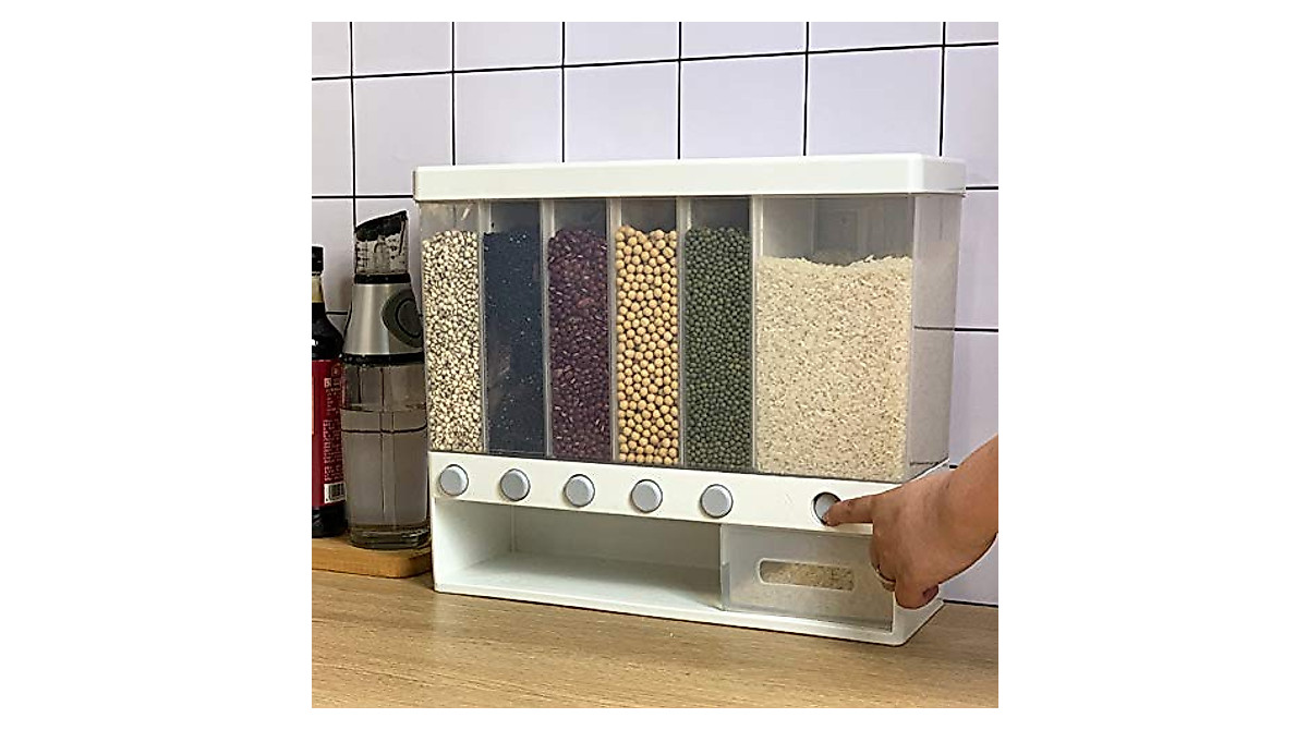 Wall-Mounted Dry Food Dispenser for Smart Storage