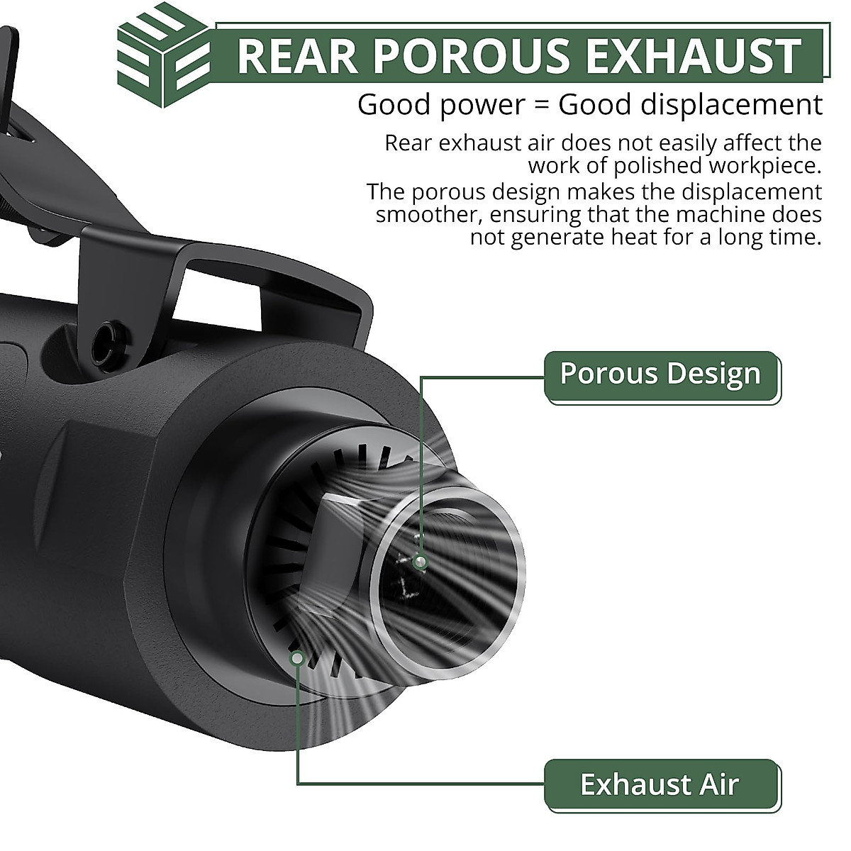 EYPINS Air Straight Die Grinder,1/4" Pneumatic Angle Die Grinder,25000 RPM,Heavy Duty Compressed Sander Polisher for Contour Grinding, Cutting, Polishing, Weld Repair,Deburring