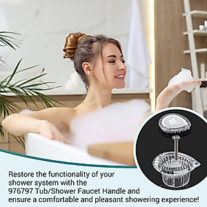 Shower Knob Handle Kit for Chateau Collection, Replacement Shower Knob Handle Compatible with Moen 96782/96791/96797/98039 Faucet Handle Kit, Fits for Moen Chateau Tub and Shower/Bathroom Sinks