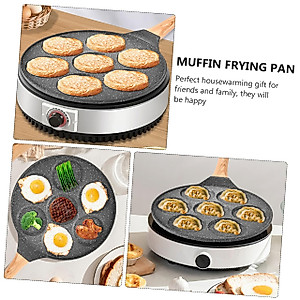 DECHOUS 1pc Seven-hole Egg Frying Pan Outdoor Cooking Stove Non Stick Frying Pans Non Stick Skillets Outdoor Cookware Frypan Nonstick One Egg Frying Pan Flat Skillet Bakelite Mold Dumpling