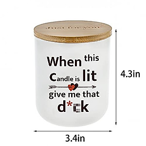 Lihone Gifts for Him - Couples Gifts, Gifts for Boyfriend, Husband, Men, Guy - Candles for Home Scented, Handmade Ceramic Jar 11.5oz Natural Soy Wax(Pheromones)