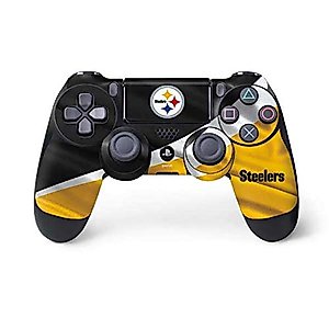 Skinit Decal Gaming Skin compatible with PS4 Controller - Officially Licensed NFL Pittsburgh Steelers Design