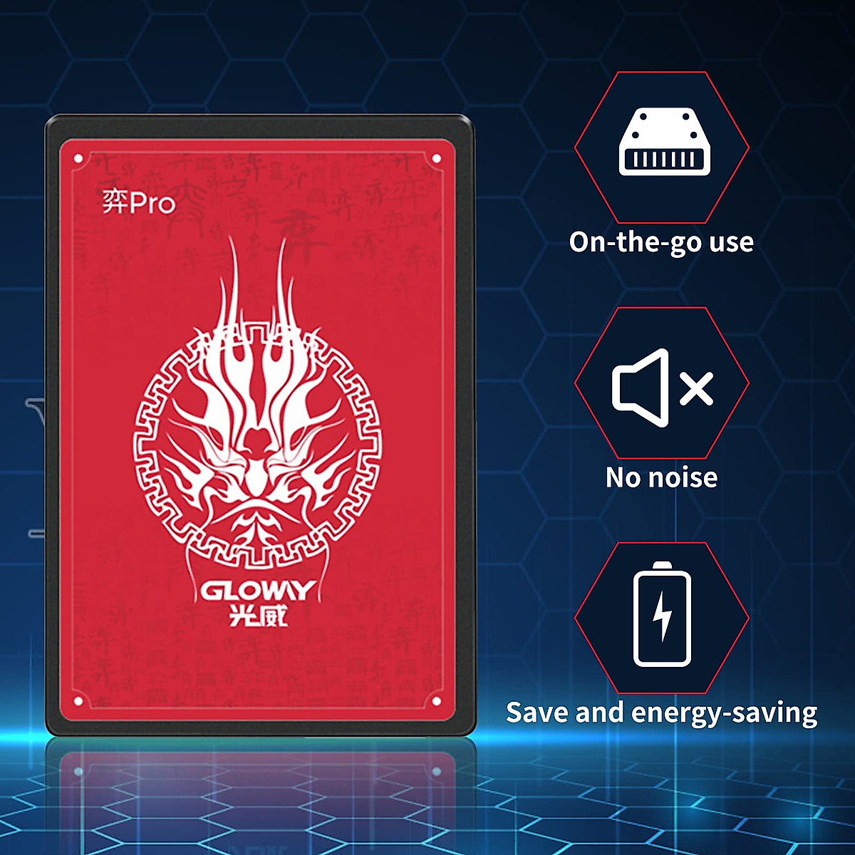 Gloway 1T SSD SATA III 2.5-inch 3D NAND Solid State Drive Compatible with Laptop & PC Desktop