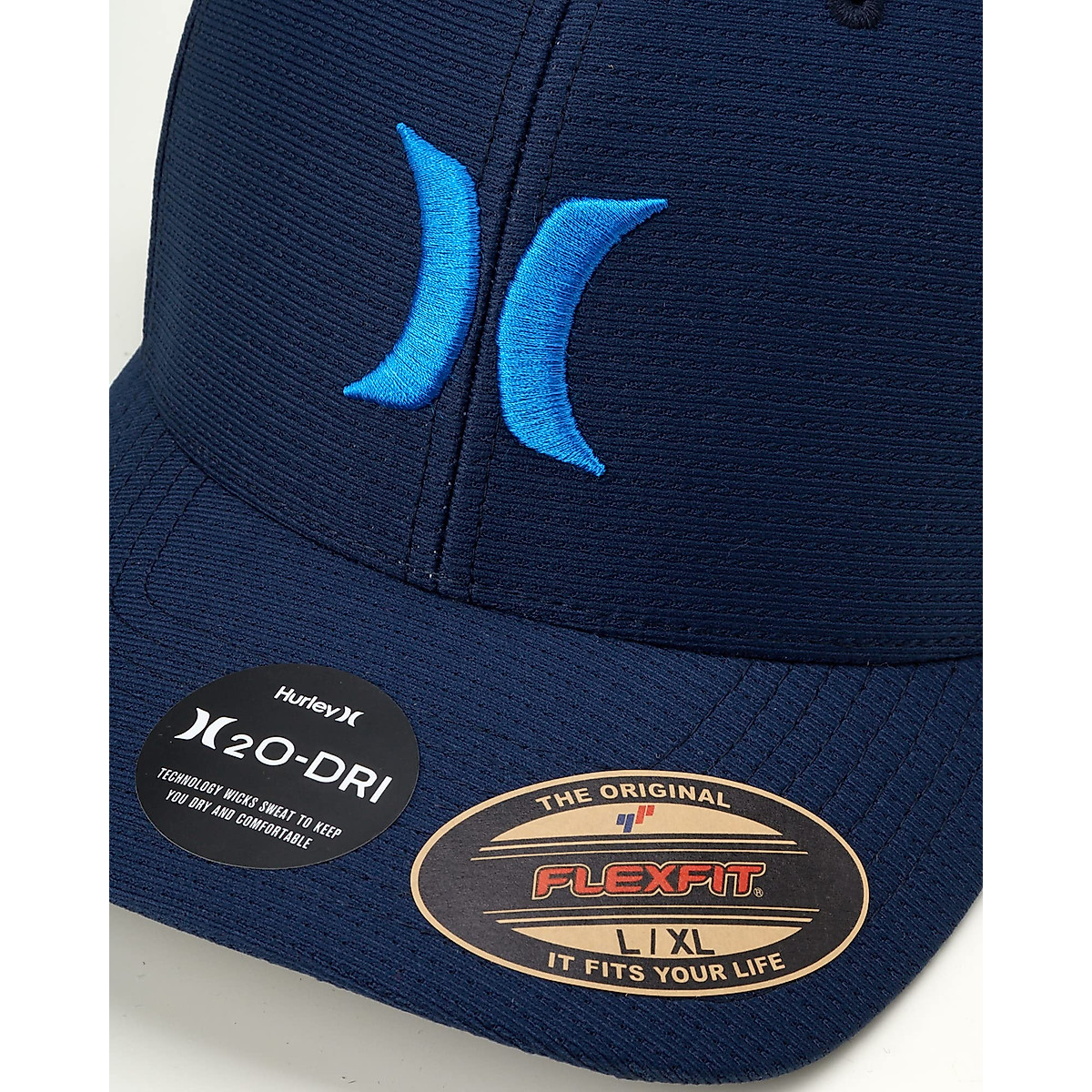 Hurley Men's Caps - H2O Dri Pismo Curved Bill Baseball Hats for Men (S-XL), Size Large-X-Large, Blue