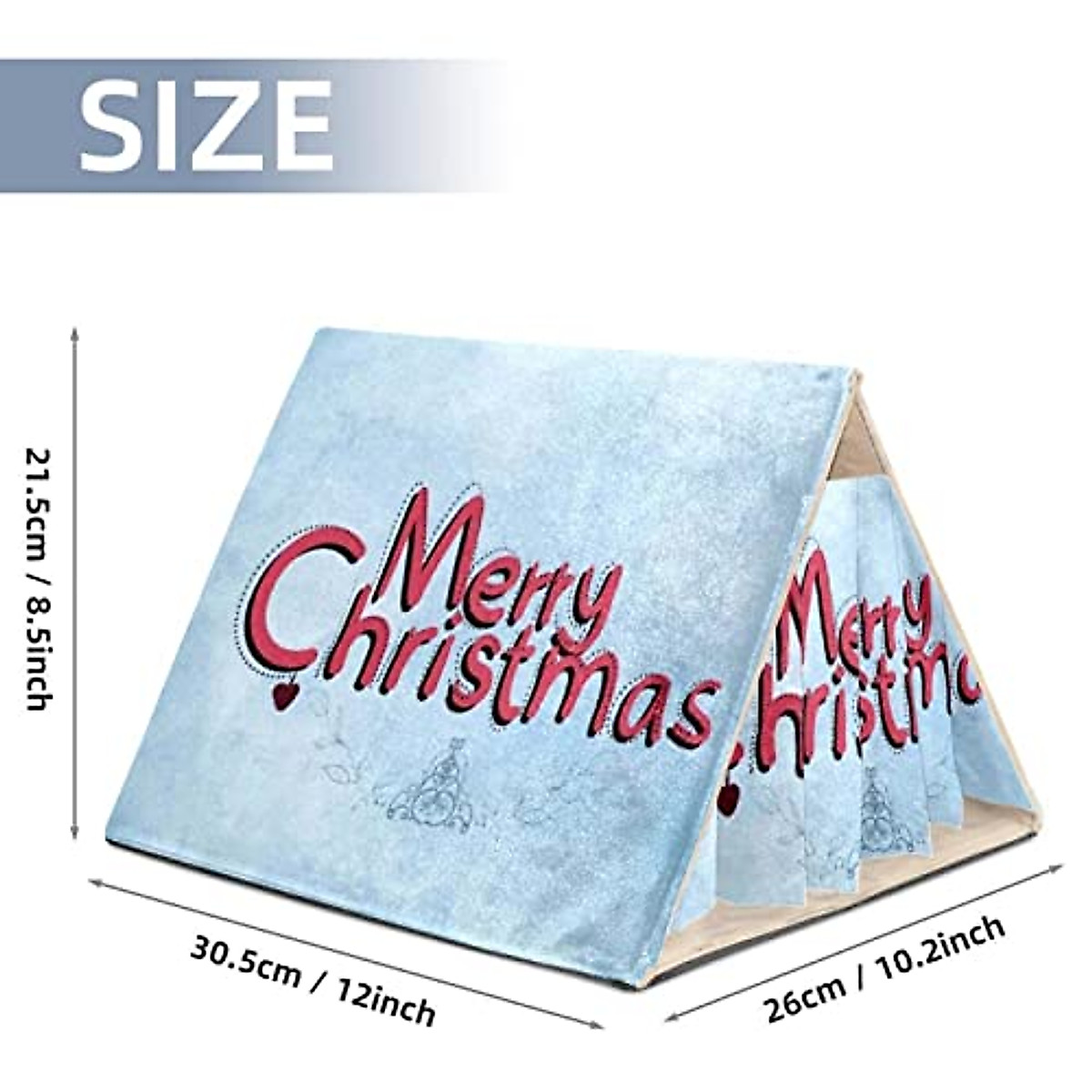 enheng Small Pet Hideout Merry Christmas English Letter five-30180 Hamster House Guinea Pig Playhouse for Dwarf Rabbits Hedgehogs Chinchillas