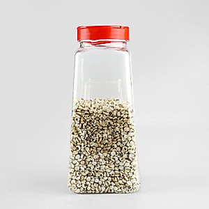 Yopay 8 Pack Large Spice Jar, 32oz Seasoning Shaker, Plastic Spice Container Bottle with Red Dual Shake Lid for Storing Herbs, Powders, General Use Storage Containers