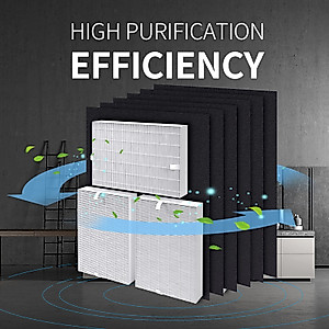VALZONE HPA300 HEPA Replacement Filter - 3 HEPA Filters & 6 Carbon Pre-filters - Compatible with Honeywell HPA Series & HRF-R Series