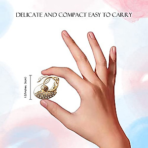 [2 Packs] Swan Glitter Bling Bling Phone Ring Holder, Sparkle Phone Ring Grip Artificial Diamond Stand,Rhinestone Cell Finger Ring for Phones,Pad