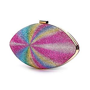 MXIAOXIA Rainbow Color Diamonds Fashion Lady Evening Bags Rhinestones Shoulder Chain Small Day Clutch Handbags