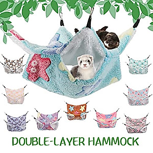 Silkfly 20PCS Guinea Pig Hammock Rat Hammock for Cage Pet Small Animal Hanging Hammock Hamster Ferret Bunkbed Hammock Cage Toy for Small Animals Chinchilla Parrot Sugar Glider Ferret Squirrel