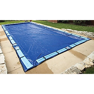 Blue Wave BWC952 Gold 15-Year 12-ft x 24-ft Rectangular In Ground Pool Winter Cover,Royal Blue
