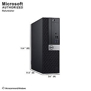 Dell OptiPlex 7070 SFF High Performance Desktop Computer, Intel Six Core i5-9500 up to 4.4GHz, 16G DDR4, 512G SSD, WiFi, BT, 4K Support, DP, HDMI, Win 10 Pro 64 English/Spanish/French(Renewed)