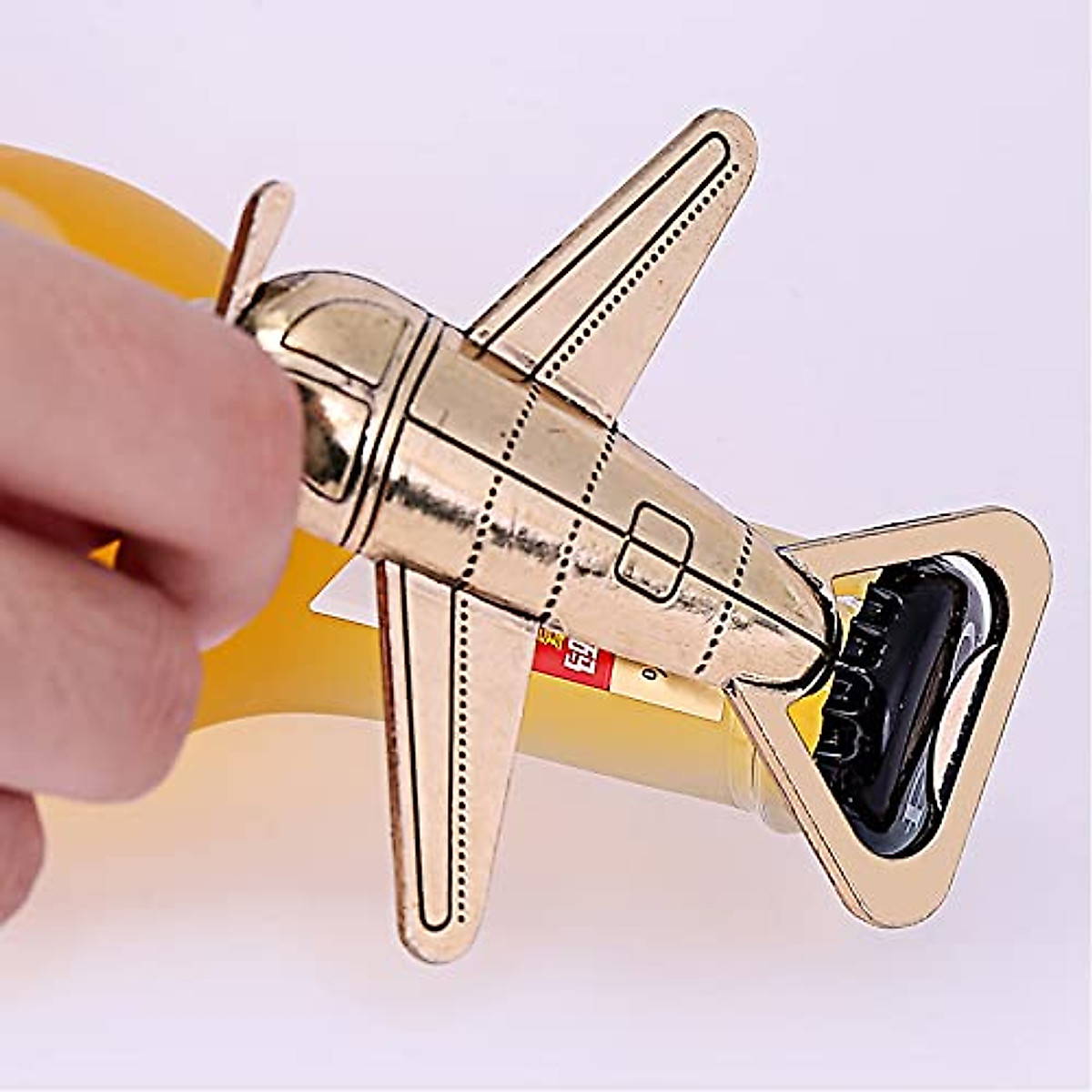 ARFUKA Bottle Opener Stainless Steel Airplane Shape Beer Bottle Opener Portable Beverage Soada Drinks Bottle Opener Home Kitchen Bar Tool Wedding Party Christmas Birthday Gift