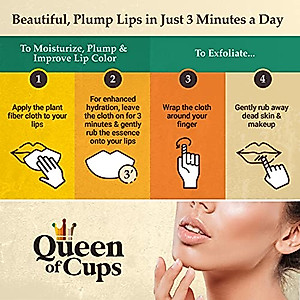 Lip Exfoliator Scrub and Moisturizer - Vegan 4-in-1 Lip Moisturizer for Very Dry Lips, Volume, Enhancing Color, Reducing Fine Lines and Wrinkles - Hydrating Lip Plumper Masks Made in the USA - 30 Pack