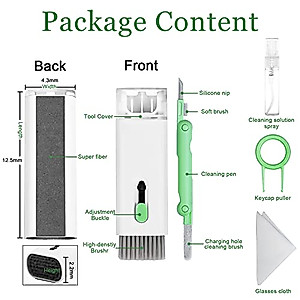 Laptop Screen Keyboard Earbud Cleaner Kit for Airpods Pro MacBook iPad iPhone iPod, walrfid Multi-Function Airpod Cleaning Pen Brush Tool Key Remover for PC Monitor TV Phone Computer Headphone