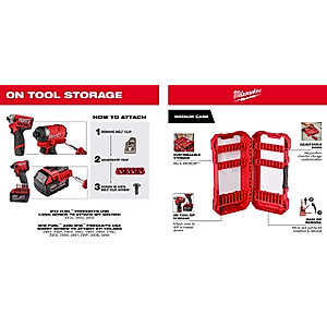 Milwaukee SHOCKWAVE Impact Duty Assorted Alloy Steel Screw Driver Bit Set with PACKOUT Accessory Case (52pc bits, 3pc Holders)