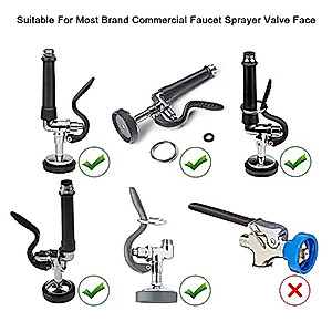 KOLLNIUN Spray Valve Repair Kit 1.42 GPM Pre-Rinse Spray Face for All Commercial Faucet Sink Dish Sprayer Valve, Touch On Kitchen Sink Faucets Repair Kit Replacement, Gray
