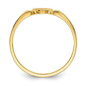 IceCarats 14K Yellow Gold Custom Engraved Signet Ring Handmade Personalized Monogram Initial Letter Band Size 3