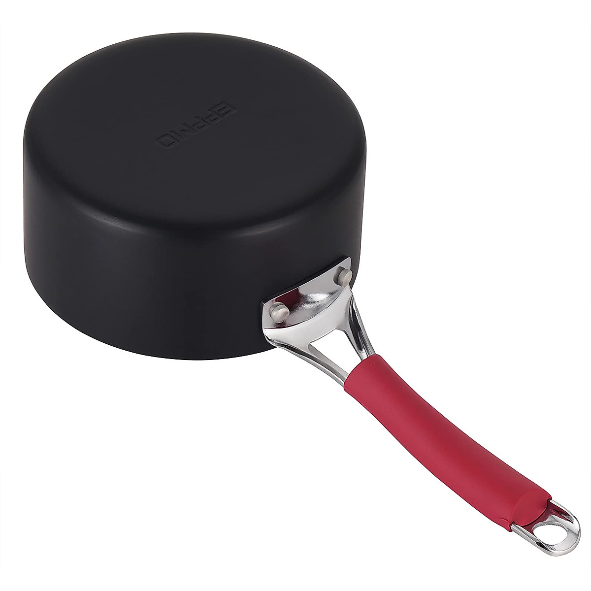 EPPMO Nonstick Saucepan with Lid, Hard-Anodized Scratch Resistant Small Sauce Pan, Dishwasher Safe, 1.6 QT Black