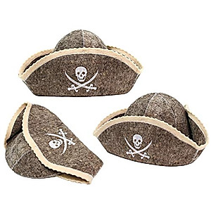 PetriStor Sauna Hat Pirate/Filibuster for Man Natural Felt 100% Natural Made in Ukraine