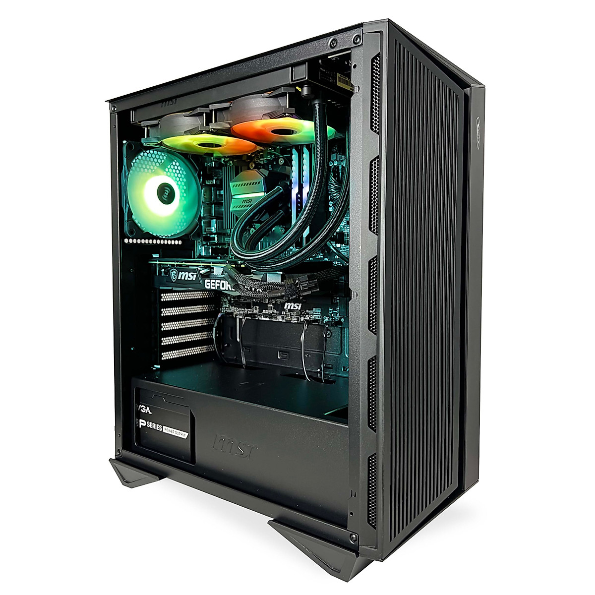 NSX GAMING Desktop Pc AMD Ryzen 7 5700X, RTX 3060 Ventus 2X, 1TB NVME SSD, 16GB DDR4 RAM 3600 RGB, 650W Bronze PSU, 240mm Watercooling, Wi-Fi, Windows 11 Home 64, Keyboard and Mouse Gamer