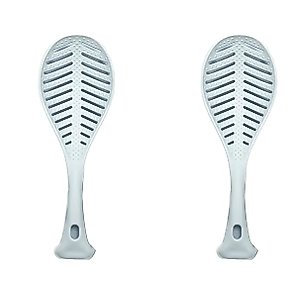 Non Stick Multifunction Rice Scooper free Standing Rice Spoon Paddle, Professional Rice Potato Server Spatula (2 Pac, white)