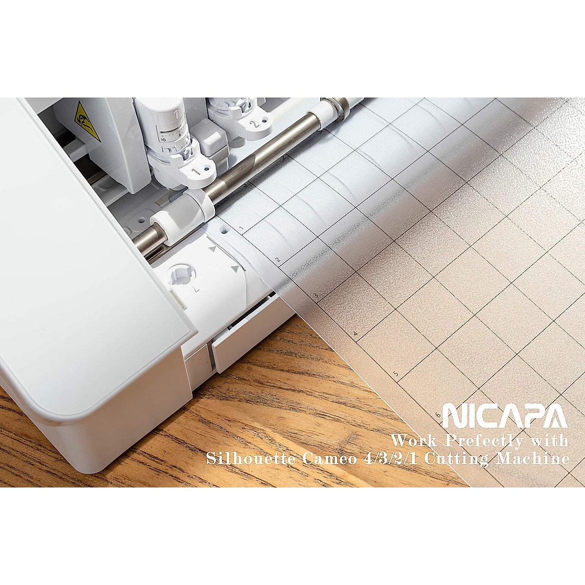 Nicapa StandardGrip Cutting Mat for Silhouette Cameo 4/3/2/1 (12x12 inch,3 Mats) Standard Adhesive Sticky Quilting Cut Mats Replacement Accessories for Silhouette Cameo
