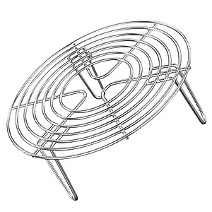 YARNOW Round Cooking Cooling Racks Stainless Steel Round Rack for Steaming Rack and Air Fryer Cooking Steamer Rack for Air Fryer Pressure Cooker Oven 20X7cm