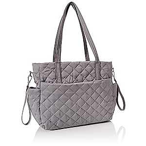Vera Bradley Women's Performance Twill Ultimate Baby Diaper Bag, Tranquil Gray, One Size