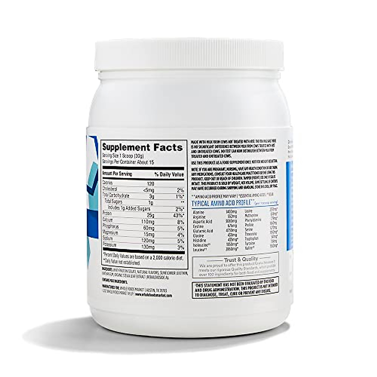 365 by Whole Foods Market, Vanilla Whey Protein Isolate, 15.9 Ounce