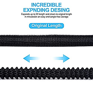 Vitley Expandable Garden Hose 100ft with 10 Function Spray Nozzle, Leakproof Flexible Water Hose Design,with foam pot, Solid Brass Connectors，Retractable Hose Expands 3 Times, Easy Storage and Usage.