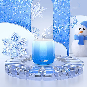 INSMY Small Bluetooth Speaker, Waterproof Mini Speakers Portable Wireless, Punchy Bass Rich Audio, Stereo Pairing, Handheld Pocket Travel Size Built-in Mic for Phone Laptop Tablet Gift (Blue)