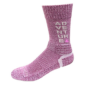 Columbia Unisex Adventure Hike Lightweight Crew Socks, 1 Pair, Wild iris, (W) 4-7.5 (Youth) 4-6