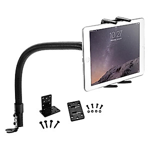 Arkon Mounts - Car Seat Rail Phone or Tablet Mount | Flexible Positioning | 22" Gooseneck | 360° Adjustability | Tablet Holder fits iPhone, Galaxy, Note and more | Up to 8" Screen Size