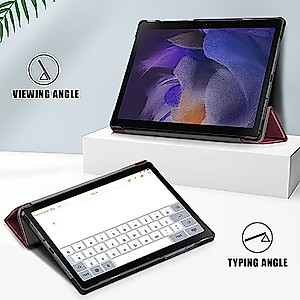 Tablet PC Case Case Compatible with Samsung Galaxy Tab A8 2021 (SM-X200/X205) Tri-Fold Smart Tablet Case,Ultra Slim Lightweight Stand Case Hard PC Back Shell Folio Case Cover,Auto Sleep/Wake Tablet Ca