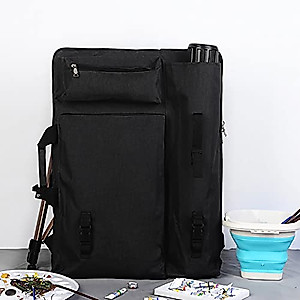 Art Portfolio Carry Bag 4k Canvas Artist Backpack Art Portfolio Case Water-Resistant Drawing Board Bag Art Supplies Storage Bag Tote Adjustable Students Shoulder Bag Painting Sketch Bag, 26’’X19’’