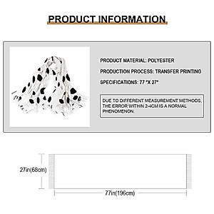 merahans Women's Dalmatian Print Scarf Pashmina Shawls and Wraps Comfortable Long Scarf Winter Warm Scarves