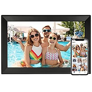 Digital Picture Frame Funcare 15.6 Inch Large WiFi Digital Photo Frame with Full HD Touchscreen, 32GB Storage, Easy to Share Photos and Videos via APP, Wall Mountable