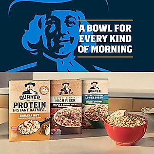 Quaker Steel Cut Quick 3-Minute Oatmeal, 2 Flavor Variety Pack, Individual Packets, 32 Count