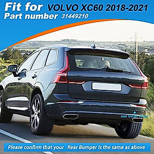 CZShiYue Rear Bumper Tow Hook Cover Fit for Volvo XC60 2018 2019 2020 2021 Towing Eye Cap 31449210 398490342 (Grey, Right Passenger Side) Xinpinsai