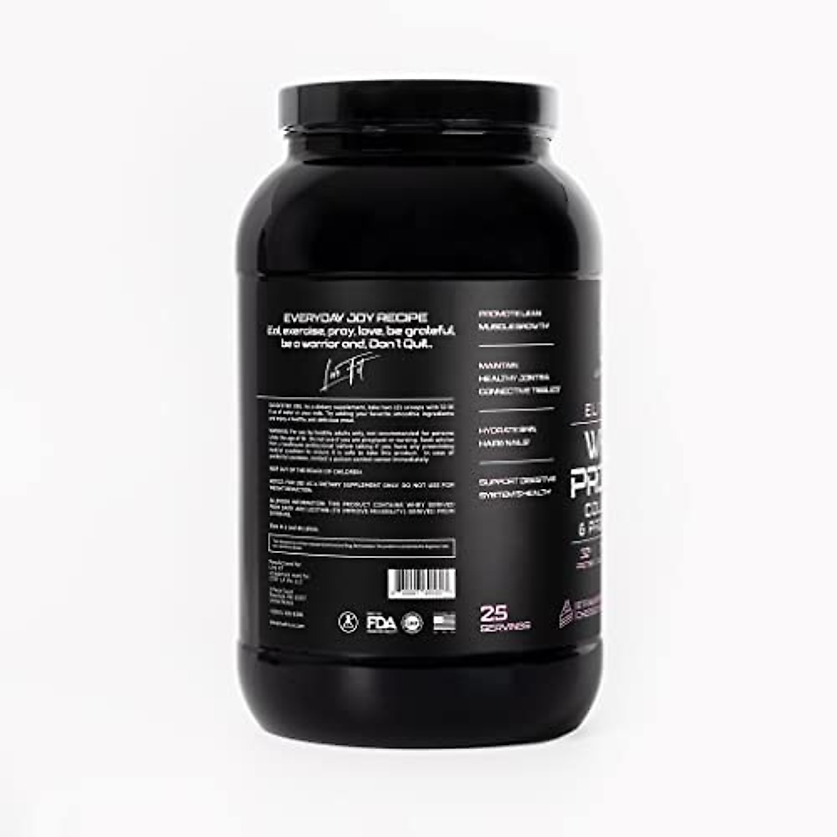LIVE FIT Whey Protein Isolate Powder,32g of Protein, Collagen, Probiotics, Strawberry Cheesecake,100% Grassfed Whey Protein, Keto Friendly, Sugar-Free, Great for Post-Workout,1.5g Net Carbs