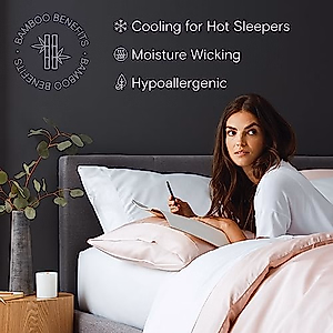 DOZ by SIJO 100% Organic Bamboo Duvet Cover Set, 1 Duvet Cover and 2 Pillowcases, Buttery Soft, Cooling, Eco Friendly, Silky Breathable, Oeko-TEX, High GSM Durable (Snow, King/Cal King)