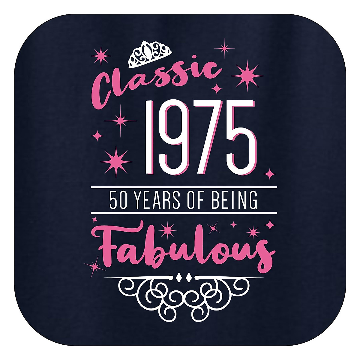 50th Birthday Party Supplies 50th Gifts 50th Birthday Gifts Classic 1975 50 Years Fabulous Long Sleeve T-Shirt 2XL Navy