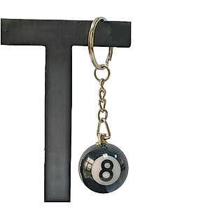 MauSong 8 Ball Keychain Creative Key Chain Diameter 0.98 In Pendant Decorative Small Pendant Creative Key Chain