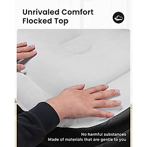 Airefina Queen Air Mattress with Built-in Pump 18", Blow up Mattress in 3 Mins, Colchon Inflatable Mattress with Flocked Surface for Home, Guest,Comfort, Foldable & Portable Four Chamber Technical