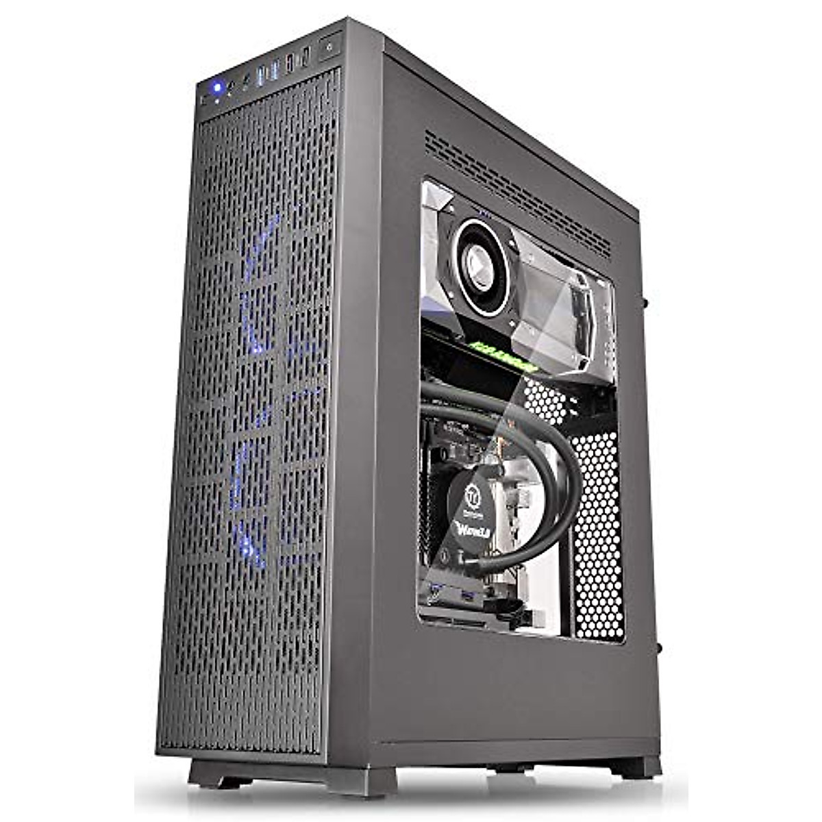 Thermaltake Core G3 Black Slim Small Form Factor ATX Perforated Metal Front and Top Panel Gaming Computer Case 2.0 Edition with Two 120mm Front Fan Pre-Installed CA-1G6-00S1WN-A0